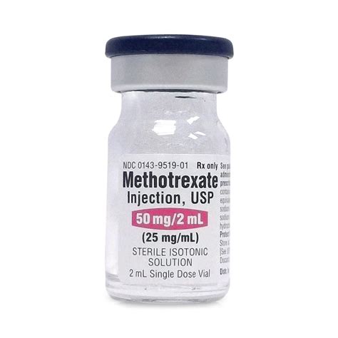 Methotrexate Sod 25mg Ml Pf 10ml Sdv 117824