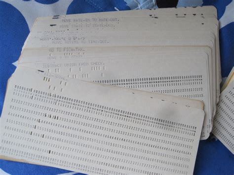 Vintage Computer Punch Cards COBOL Computer Program Cards S Programming Language Unused