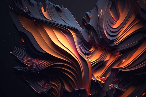Captivating Abstract Wallpaper Featuring An Interplay Of Light And Dark Shapes And Colors In 4k