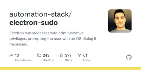 Github Automation Stackelectron Sudo Electron Subprocesses With