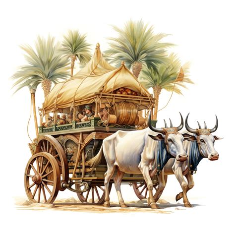 Premium Photo Ancient Egypt Oxen Pulling Wagon