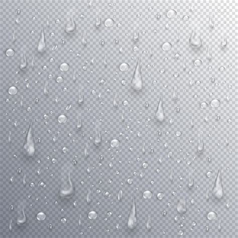 Reale Wassertropfen Regentropfen Tau Oder 3d Kondensation Mit