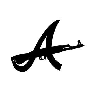 Atlanta Braves Decal Ak 47 Braves Car Decal Truck Sticker