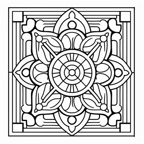 10 Complex Geometric Mandala Coloring Pages For Adult Ai Coloring Pages