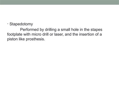 Otosclerosis A Middle Ear Pathology Causing Deafness Pptx