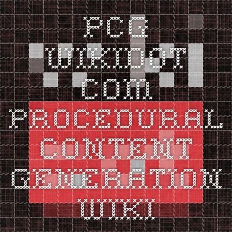 Algorithms For Procedural Content Generation Procedural Content