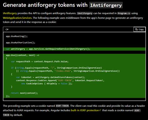 High Contrast Mode Code Example Bug · Issue 28819 · Dotnetaspnetcoredocs · Github