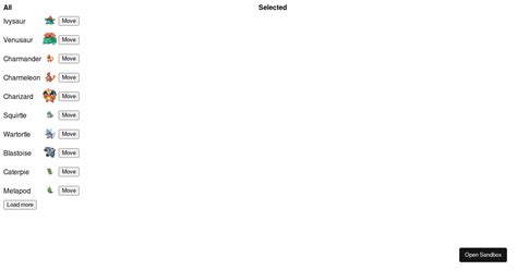 Pokemons Solved Codesandbox