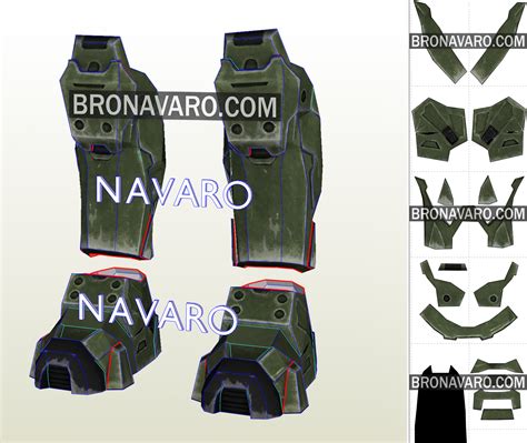 Halo Armor Template Master Chief Armor Pepakura Halo Cosplay