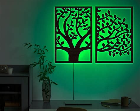 Tree Of Life Wood Wall Art Tree Of Life Wood Sign Tree Of Life Led Tree Of Life Light Sign 3