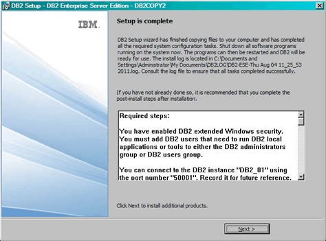 db2 setup wizard walkthrough installing db2 enterprise server edition
