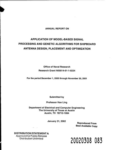 Pdf Application Of Model Based Signal Processing And Genetic