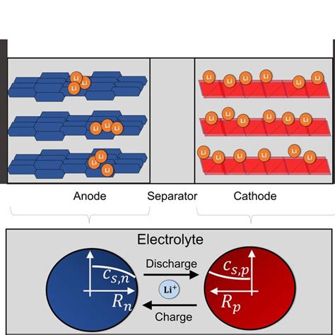 Schematic Of A Single Particle Model With Both Its Electrodes Download Scientific Diagram