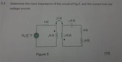 Solved Determine The Input Impedance Of The Circuit Of Chegg