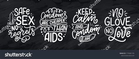 Safe Sex Slogans Great Design Any Stock Vector Royalty Free