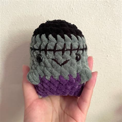Crochet Frankenstein Frankenstein Plushie Handmade Frankenstein Plushie Etsy