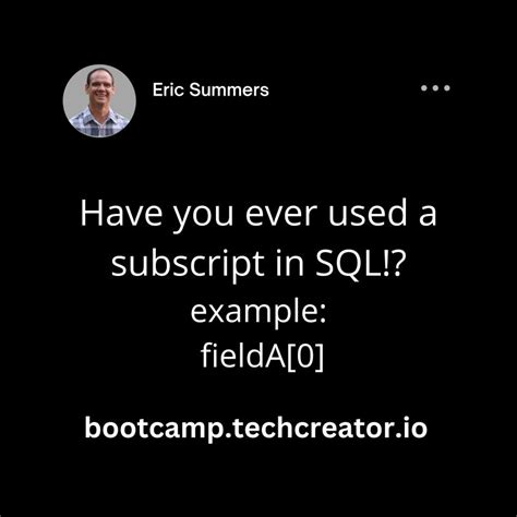 Eric Summers On Linkedin Ive Only Used Subscripting In Python Never In Sql Ive Worked With