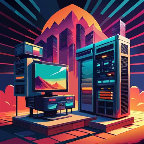 Computer System Unit Vector Illustration Flat 2 Premium Ai Generated Vector