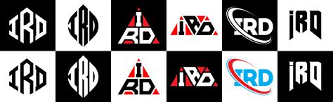 Ird Letter Logo Design In Six Style Ird Polygon Circle Triangle Hexagon Flat And Simple