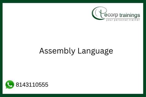 Assembly Language Training Hyderabad India Ecorp Trainings