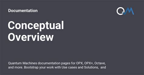 Conceptual Overview Documentation