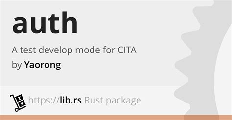 Auth — Rust 工具 Librs • Rust 包仓库