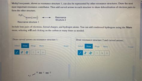 Solved Methyl Isocyanate Shown As Resonance Structure 1