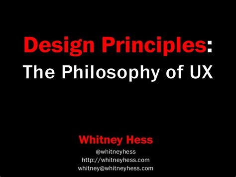 User Experience Basic Principles