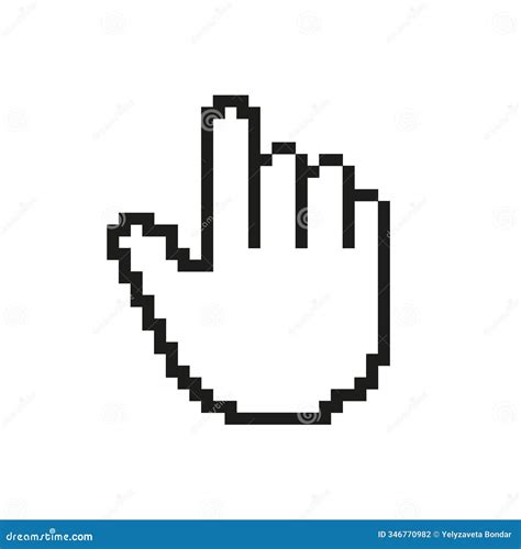 Pixelated Hand And Mouse Cursor Cartoon Vector 14618909