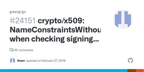 Cryptox509 Nameconstraintswithoutsans When Checking Signing Certificate · Issue 24151