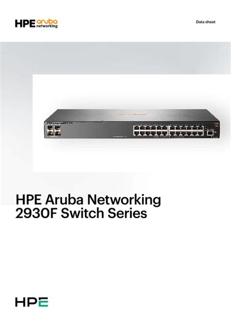 Hpe Aruba Networking 2930f Switch Series