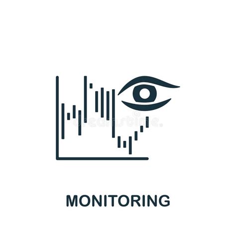 Monitoring Icon Monochrome Simple Sign From Data Analytics Collection
