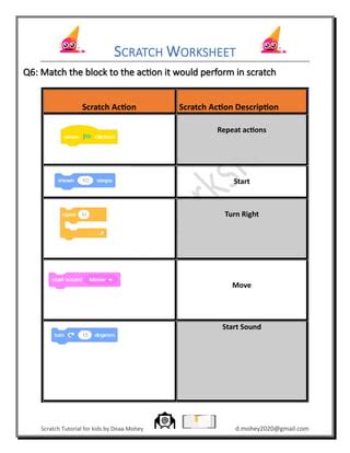 Scratch Course WorkSheet 2023 Pdf