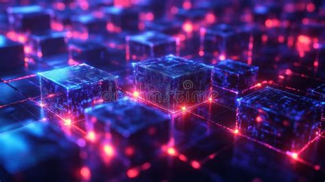 Digital Data Blockchain Network Concept Generative Ai Stock Illustration Illustration Of