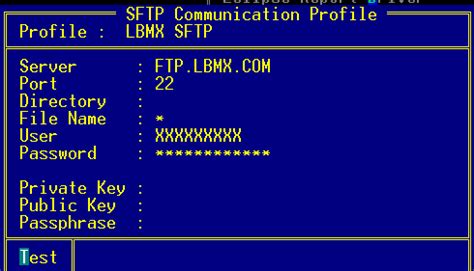 How To Change To SFTP Eclipse LBMX