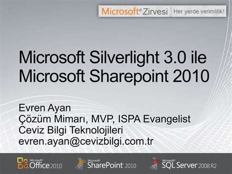 silverlight ve sharepoint 2010 pptx