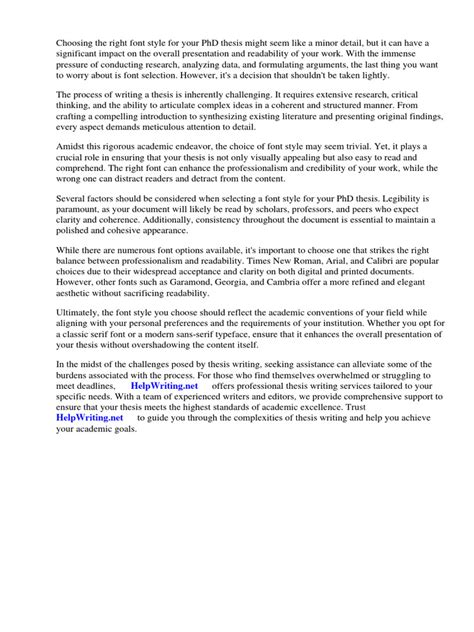 Phd Thesis Font Style Pdf Thesis Typefaces