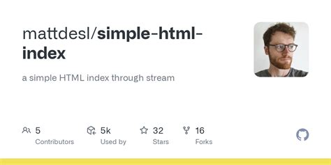 GitHub Mattdesl Simple Html Index A Simple HTML Index Through Stream