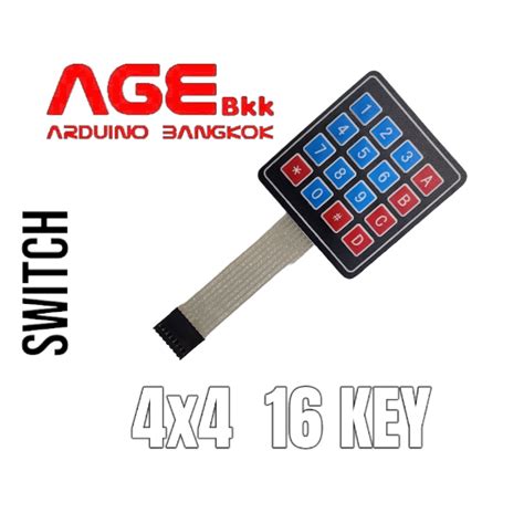 Membrane Matrix Keypad 4x4 Arduino คีย์แพด ปุ่มกด 16 Key Th
