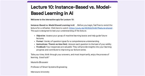 mostafa elhosseini smieee on linkedin lecture 10 instance based vs
