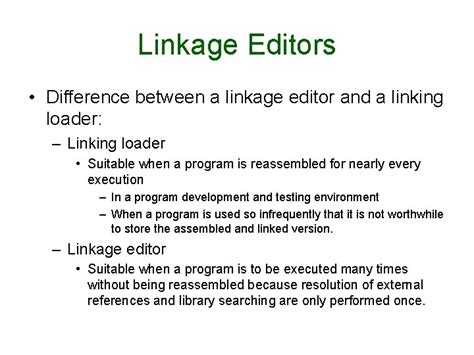 Loader Design Options Linkage Editors Dynamic Linking Bootstrap