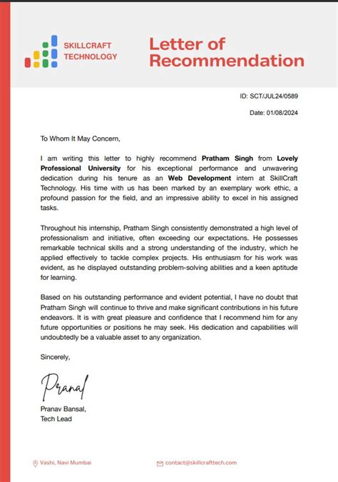 pratham singh on linkedin recommendation internship skillcrafttechnology webdevelopment…