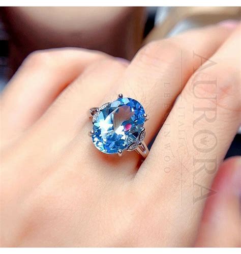 12캐럿 사파이어 아쿠아 마린 반지 Ban 2510 티몬