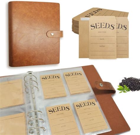 Amazon Com Phaicoilo Seed Packet Storage Organizer Garden Seeds Binder Containers Envelopes