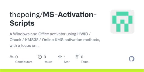 Github Thepoingms Activation Scripts A Windows And Office Activator