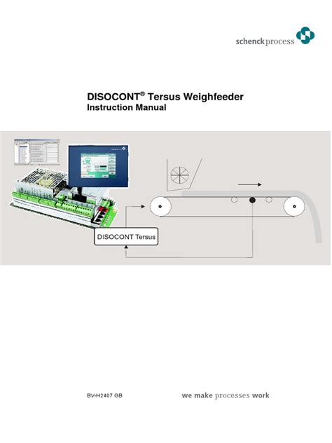 Disocont® Tersus Weighfeeder Instruction Manual Bvh2407gb Pdf