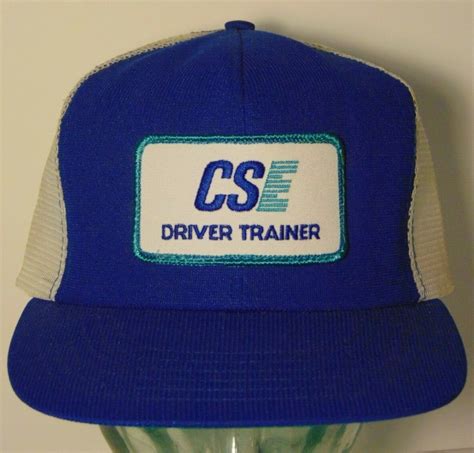 Old Vintage 1980s Cse Driver Trainer Patch Snapback T Gem