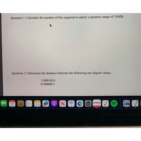 Solved Question 1 Calculate The Number Of Bits Required To