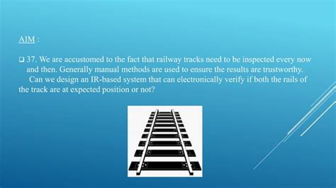 ir based railway track fault detection system pptx