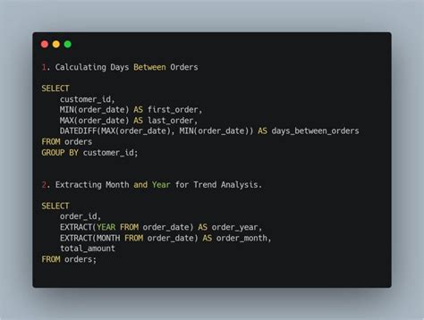 John Confidence Bello On Linkedin Sql Dataanalytics Datefunctions